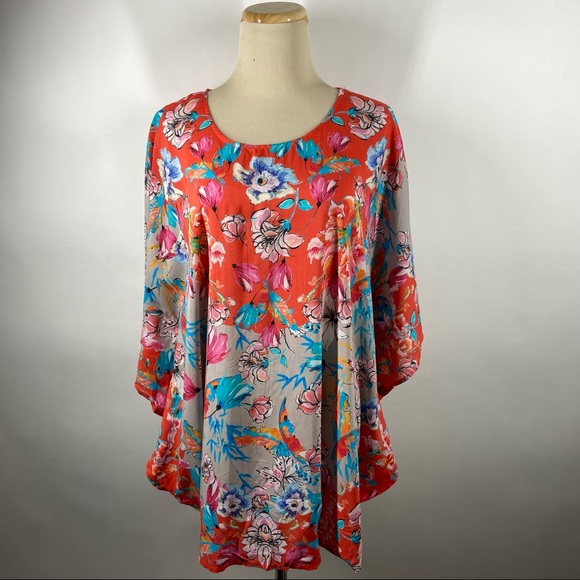 Tolani | Tops | Tolani Collection Mp Medium Petite Narissa Colorful ...
